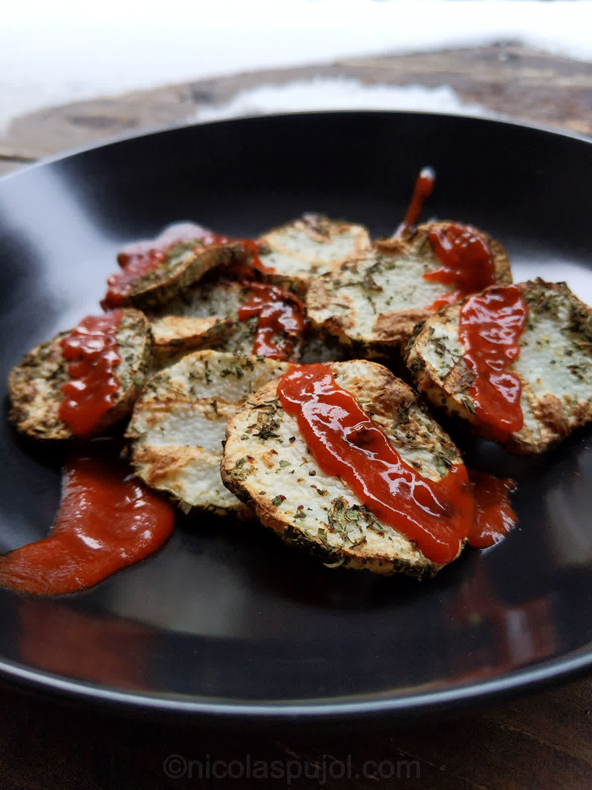 Nagaimo chips in air fryer - Appetizer - nicolaspujol.com